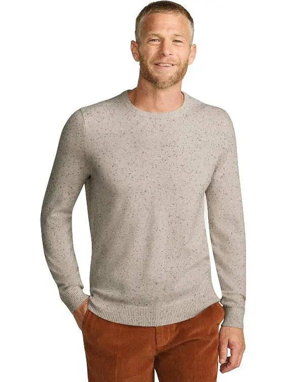 LANDS' END Fine Gauge Cashmere Sweater - Solstice Donegal
