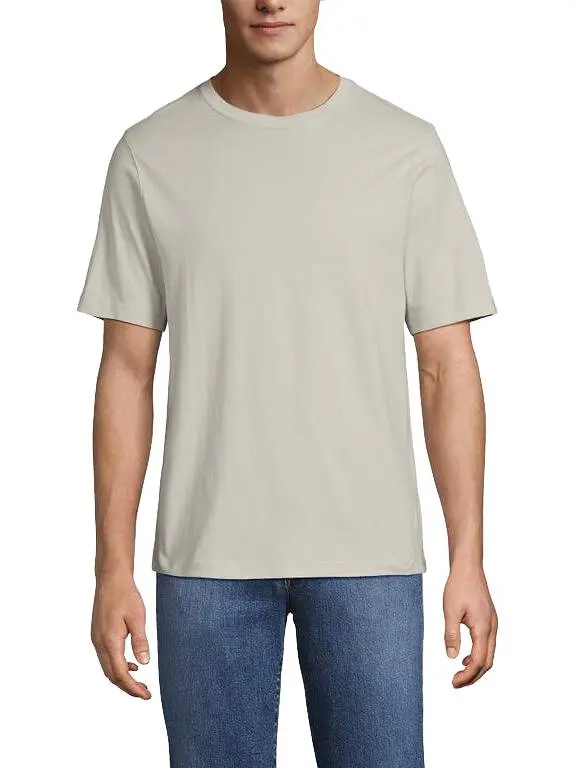 LANDS' END Super-t Short Sleeve T-shirt - Light Stone