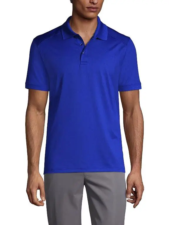LANDS' END School Uniform Young Short Sleeve Rapid Dry Polo Shirt - Cobalt