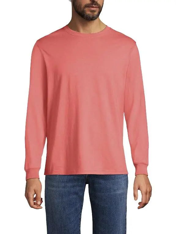 LANDS' END Super-t Long Sleeve T-shirt - Coral Clay