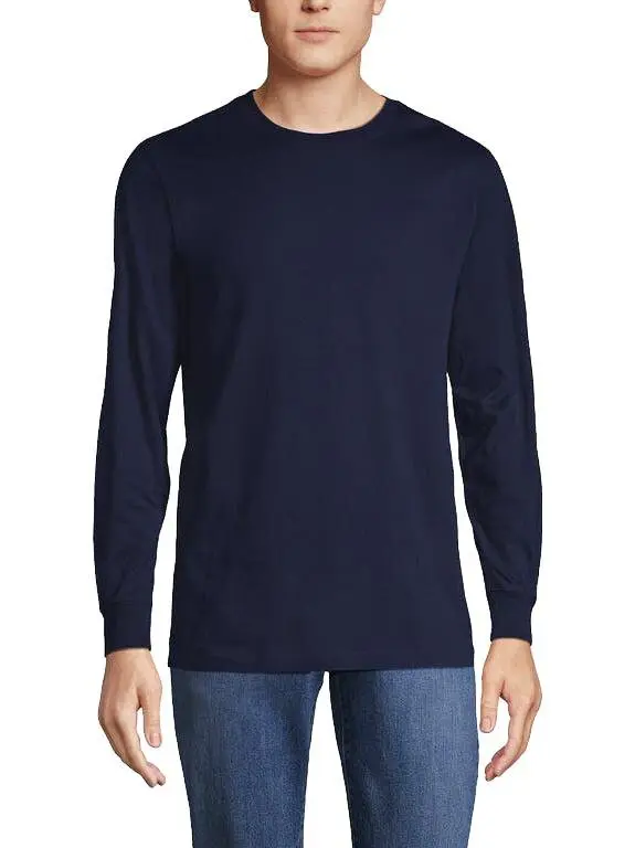 LANDS' END Super-t Long Sleeve T-shirt - Radiant Navy