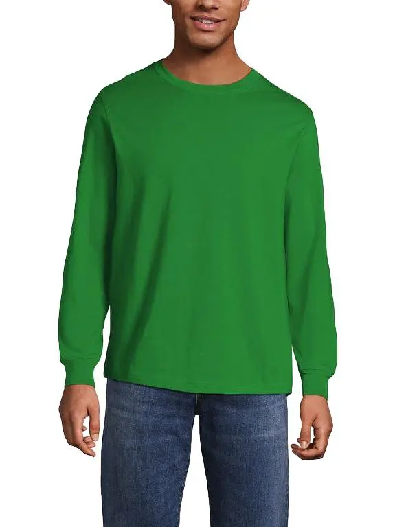 LANDS' END Super-t Long Sleeve T-shirt - True Green