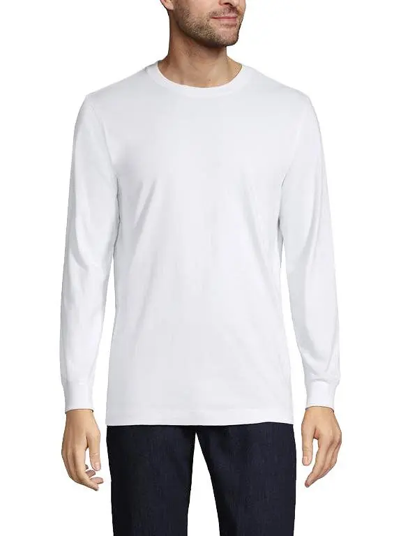 LANDS' END Super-t Long Sleeve T-shirt - White