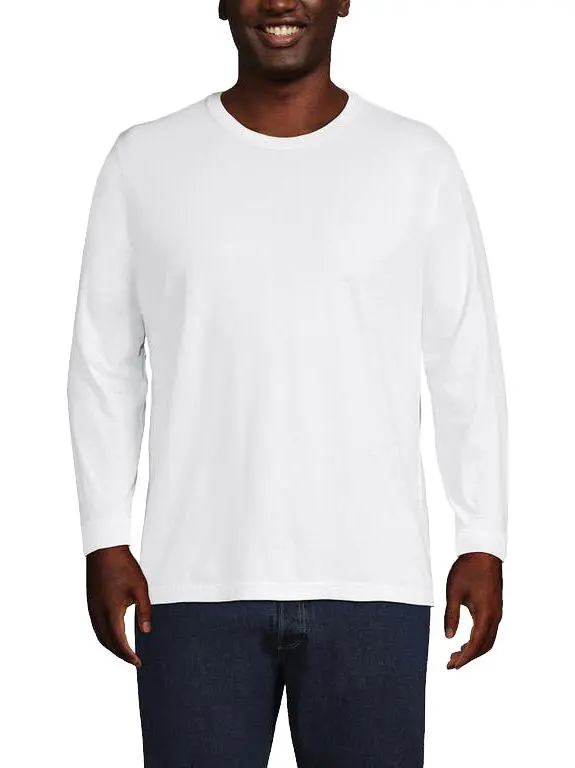 LANDS' END Super-t Long Sleeve T-shirt - White
