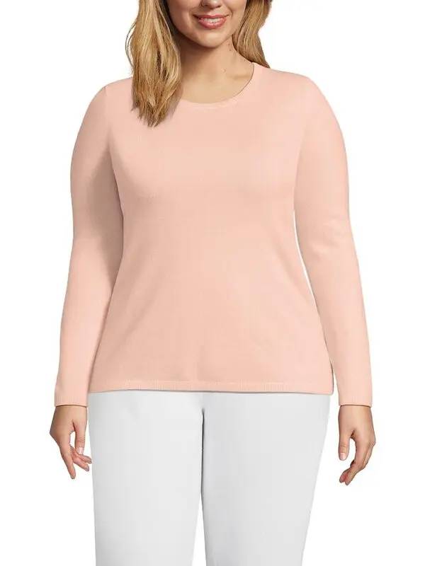 LANDS' END Cashmere Sweater - Soft Mineral Blush