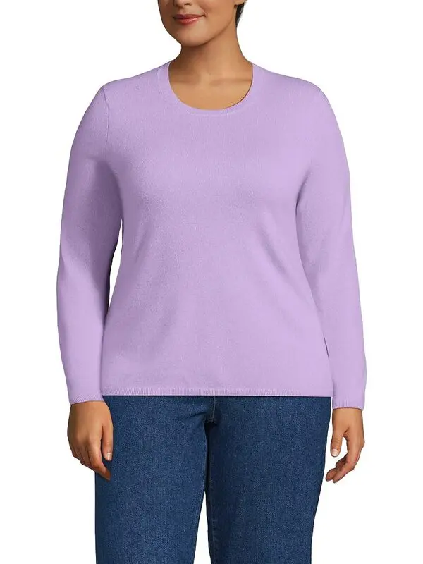LANDS' END Cashmere Sweater - Washed Lavender Heather