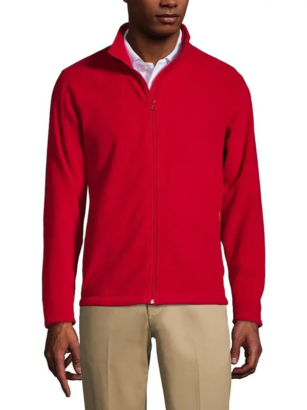 LANDS' END Full-zip Mid-weight Fleece Jacket - Red