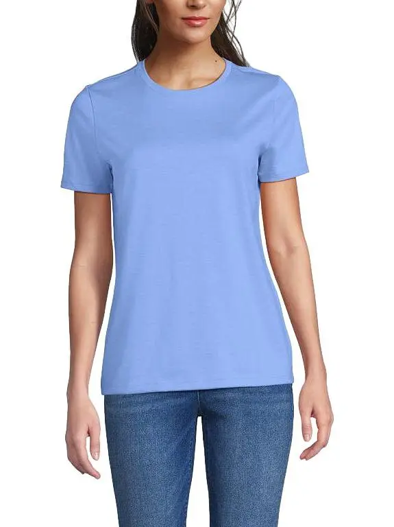 LANDS' END Relaxed Supima Cotton T-shirt - Clear Blue Sky