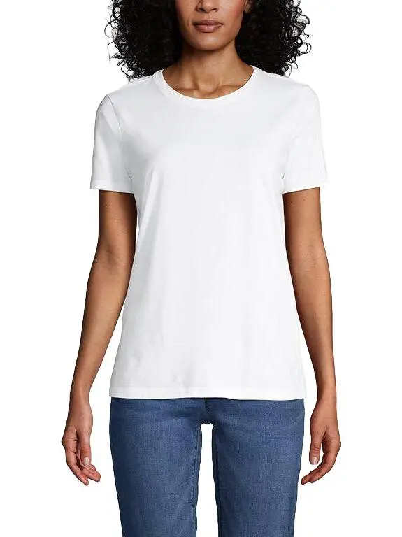 LANDS' END Relaxed Supima Cotton T-shirt - White