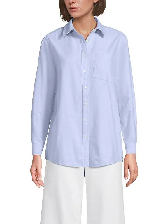 LANDS' END Oxford Shirt - Light Clear Blue Sky
