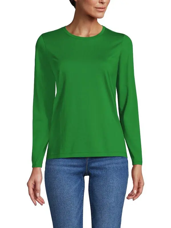 LANDS' END Relaxed Supima Cotton T-shirt - True Green