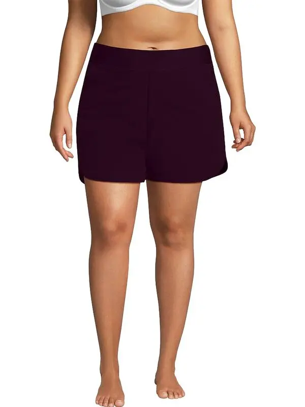 LANDS' END 5" Quick Dry Board Shorts - Dark Wine