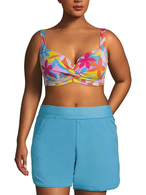 LANDS' END 5" Quick Dry Board Shorts - Turquoise