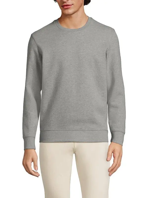 LANDS' END Long Sleeve Crewneck Sweatshirt - Gray Heather