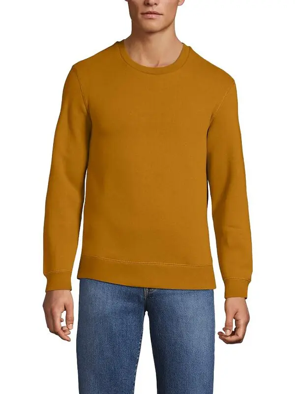 LANDS' END Long Sleeve Crewneck Sweatshirt - Vintage Amber