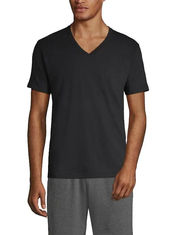 LANDS' END V-neck Undershirt 3 Pack - Black
