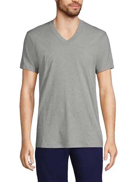 LANDS' END V-neck Undershirt 3 Pack - Gray Heather