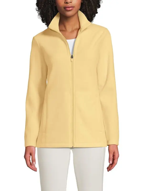 LANDS' END Anyweather Fleece Full Zip Jacket - Pale Sunbeam Yellow