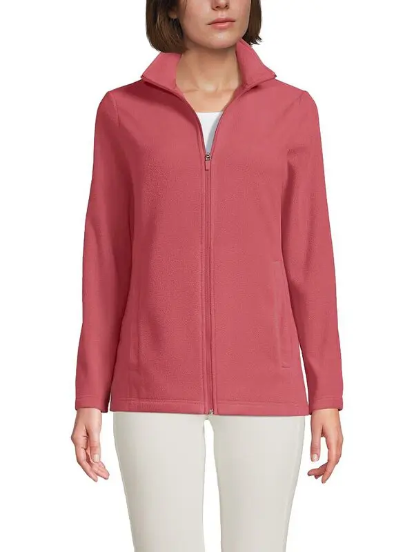 LANDS' END Anyweather Fleece Full Zip Jacket - Soft Mojave Rose