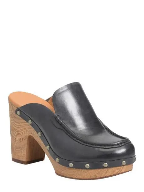 KORK-EASE® Spencer Platform Clog - Black Leather