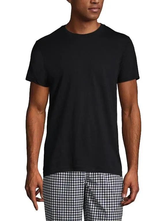 LANDS' END Crewneck Undershirt 3 Pack - Black