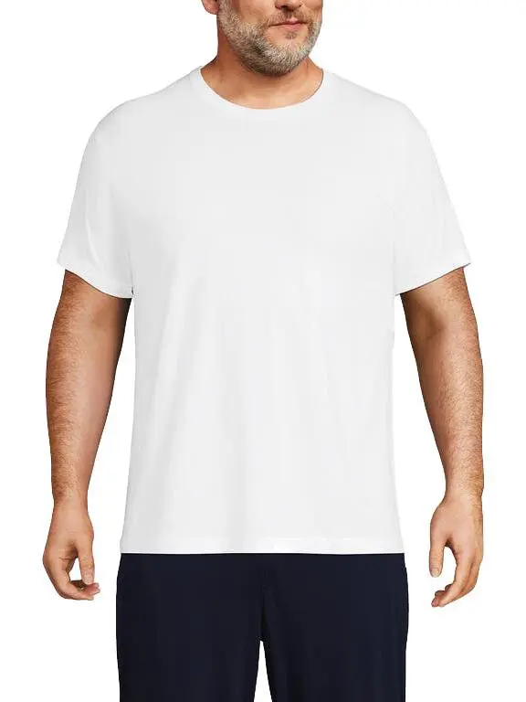 LANDS' END Crewneck Undershirt 3 Pack - White