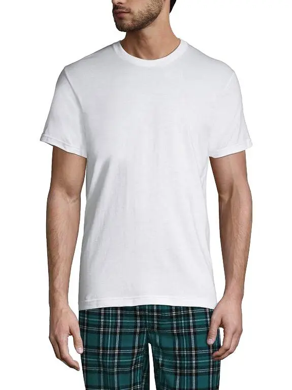 LANDS' END Crewneck Undershirt 3 Pack - White