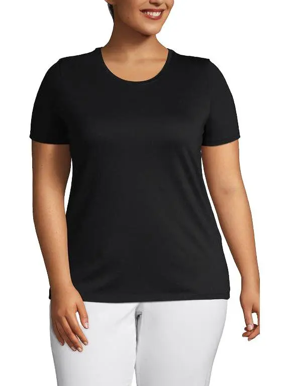 LANDS' END Relaxed Supima Cotton Crew Neck T-shirt - Black