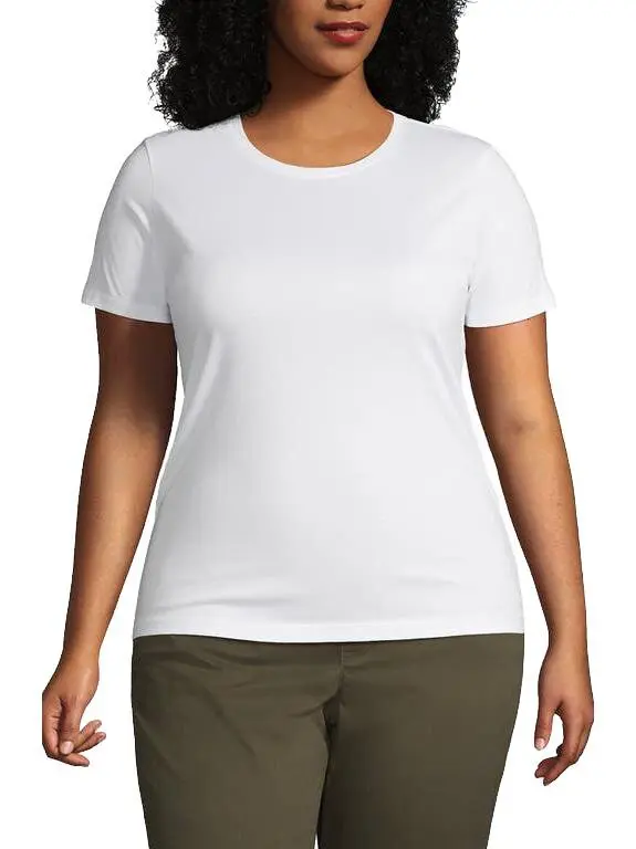 LANDS' END Supima Cotton Crewneck T-shirt - White