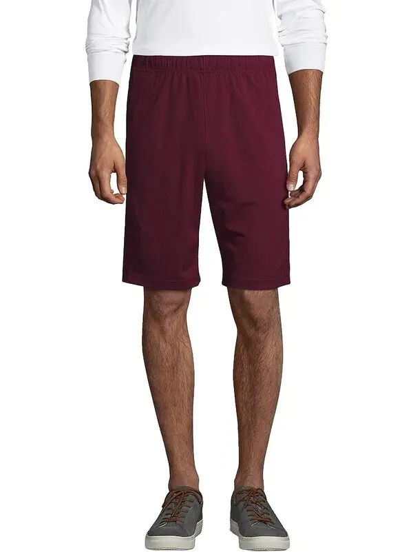 LANDS' END School Uniform Mesh Gym Shorts - Burgundy