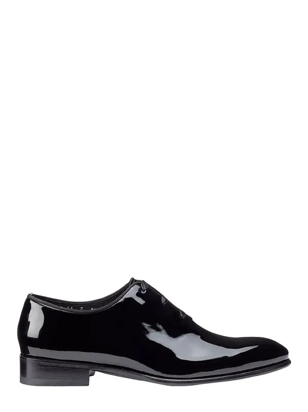 Santoni Padova Patent Leather Oxfords - Black