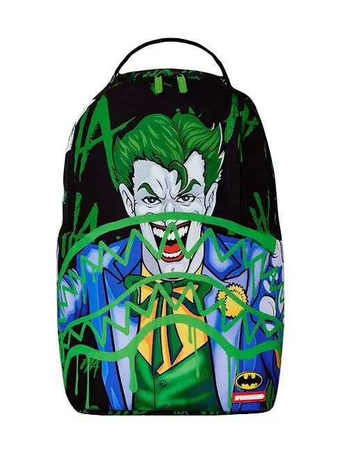 SPRAYGROUND X Batman Joker Hahahahaha Slime Backpack - Black/green/blue