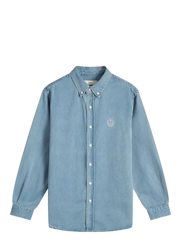 DUNST Classic Boyfriend Denim Shirt - Light Blue