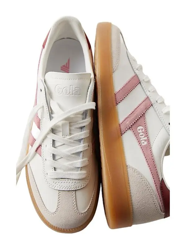 Gola Viper Leather Sneakers - White/candy/deep Red/gum