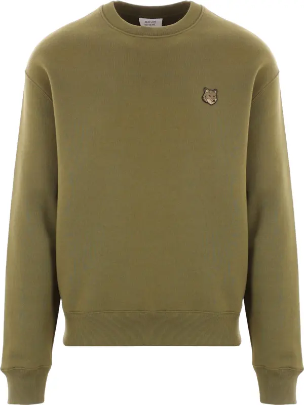 Maison Kitsuné Fold Fox Head Sweater - Green