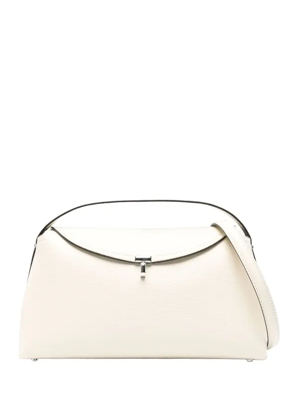 TOTEME T-lock Leather Shoulder Bag - White