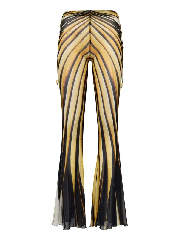Roberto Cavalli Flared Trousers - Gold