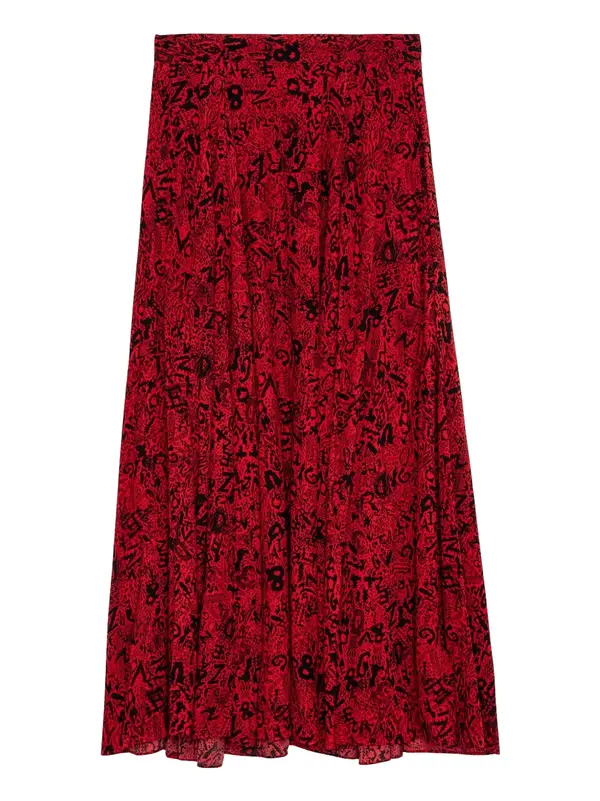 Zadig&Voltaire Joyo Soft Long Skirt - Red