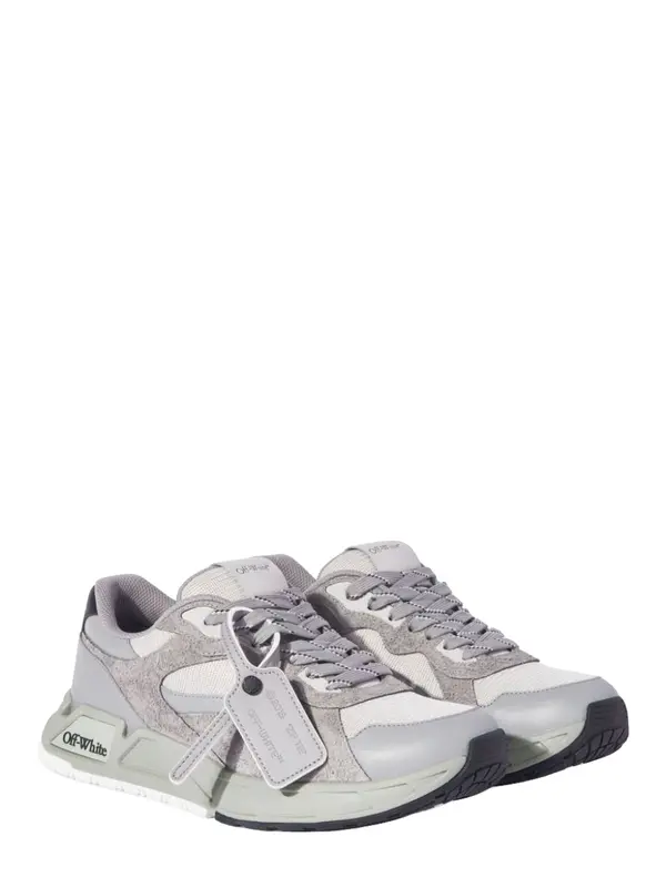 Off-White Suede And Leather Sneakers - Grey