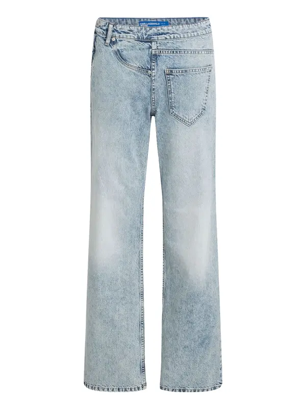 Karl Lagerfeld Twisted Mid-rise Jeans - Blue