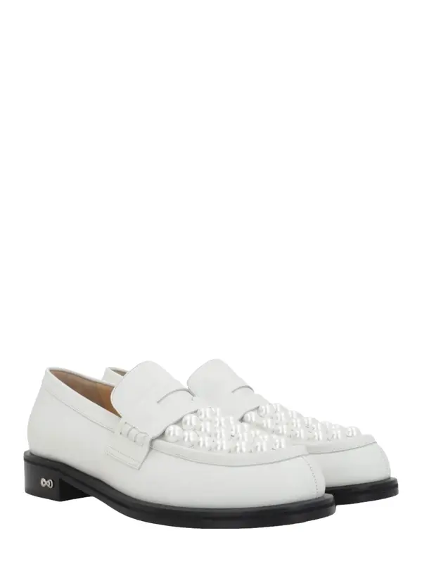 Mach & Mach Caddy Loafers - White