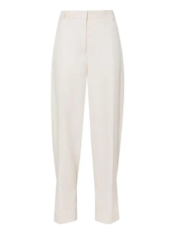 TOTEME Buckled Slouch Trousers - White