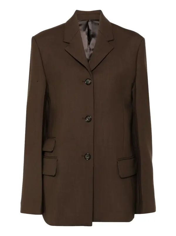 TOTEME Straight Single-breasted Blazer - Brown