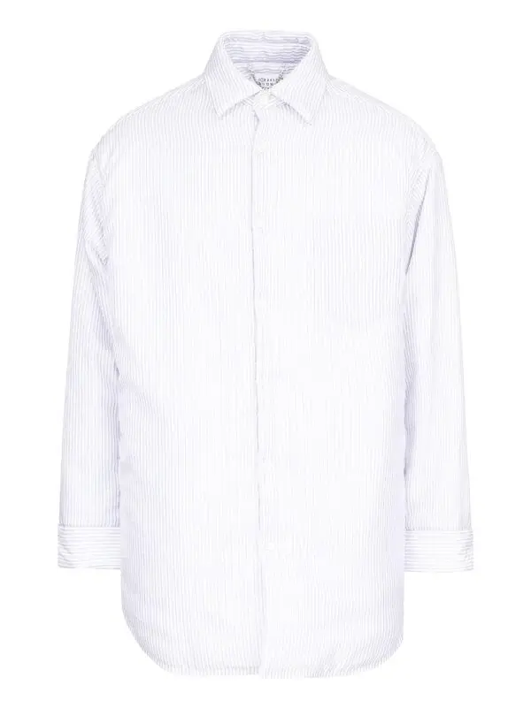 MAISON MARGIELA Stripe-print Poplin Shirt - White