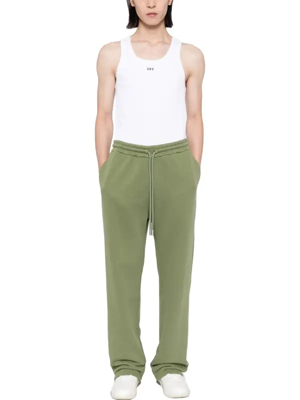 Off-White Logo-embroidered Track Pants - Green