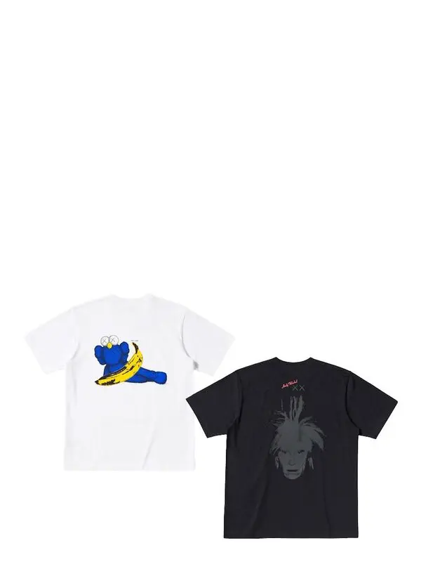 KAWS X Uniqlo Warhol Ut Graphic T-shirt Set - White/black
