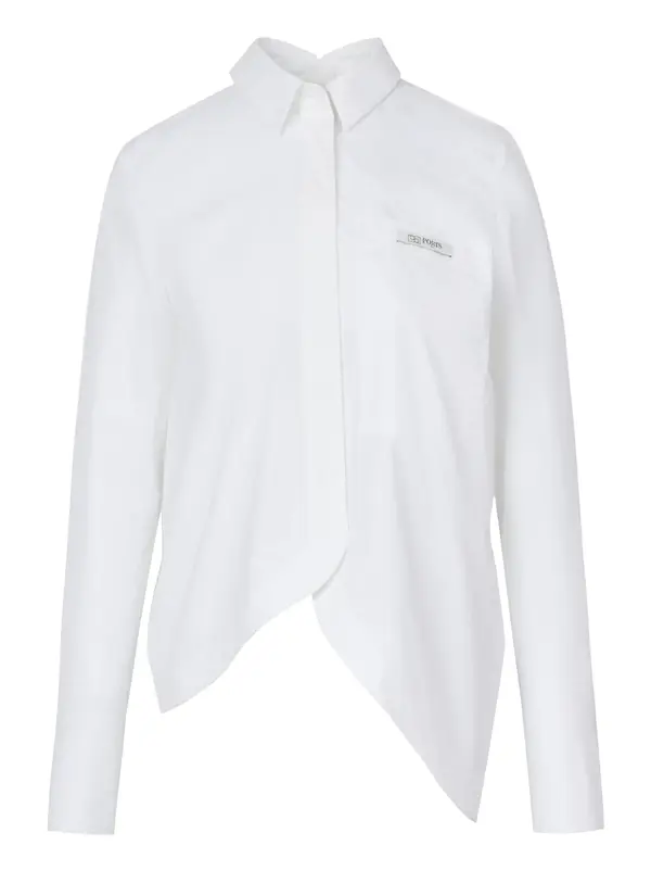 Ports 1961 Asymmetrical Button-down Shirt - White