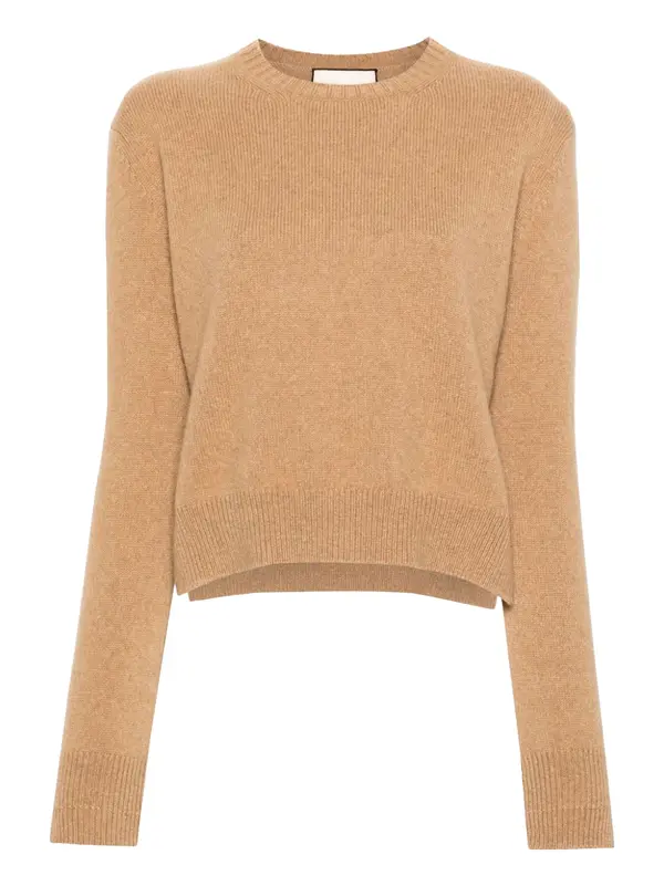 Plan C Side-slits Sweater - Brown