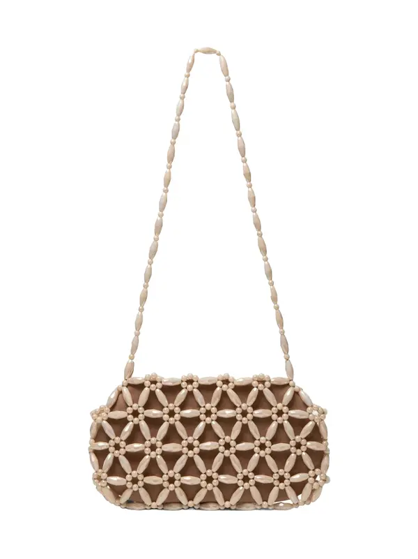 0711 TBILISI Tebea Beaded Shoulder Bag - Brown