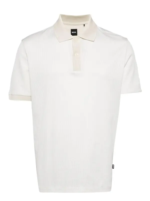 BOSS Regular-fit Knit Polo Shirt - Neutrals